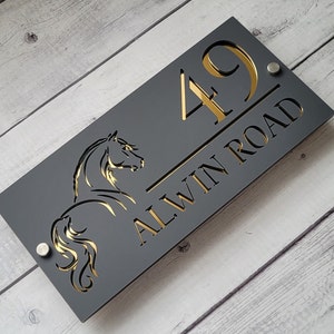 MODERN HOUSE SIGN Rectangle House Number 290 х 140mm 360 - Etsy