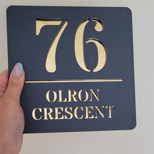 MODERN PERSONALISED HOUSE Sign | House Number | House Number Plate ...