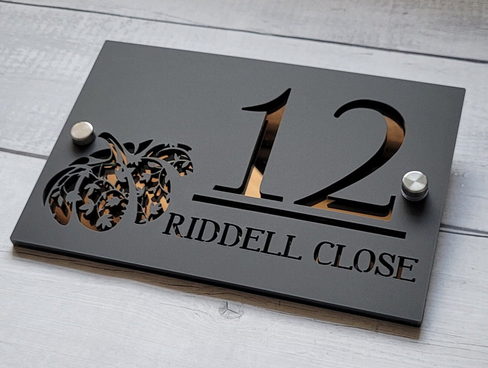 HOUSE DOOR SIGN | House Sign | Acrylic House Sign | House Number Sign ...