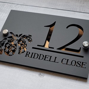 HOUSE DOOR SIGN | House Sign | Acrylic House Sign | House Number Sign ...