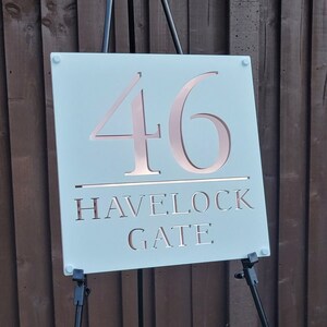 MODERN HOUSE SIGN 180mm X 180mm 200mm X 200mm 250mm X 250mm 300mm X ...