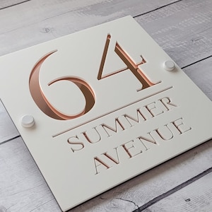 MODERN HOUSE SIGN | 180mm X 180mm | 200mm X 200mm | 250mm X 250mm ...