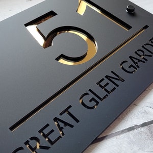 MODERN HOUSE SIGN Address Sign 195mm X 130mm 230mm X 155mm 290mm X ...
