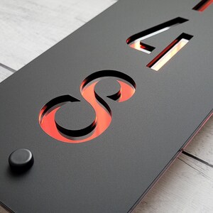 MODERN PERSONALISED HOUSE Sign | House Number | Vertical House Number ...