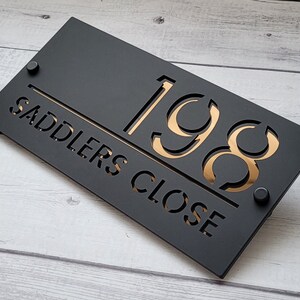MODERN HOUSE SIGN | Rectangle House Number | 290 х 140mm | 360 X 175mm ...