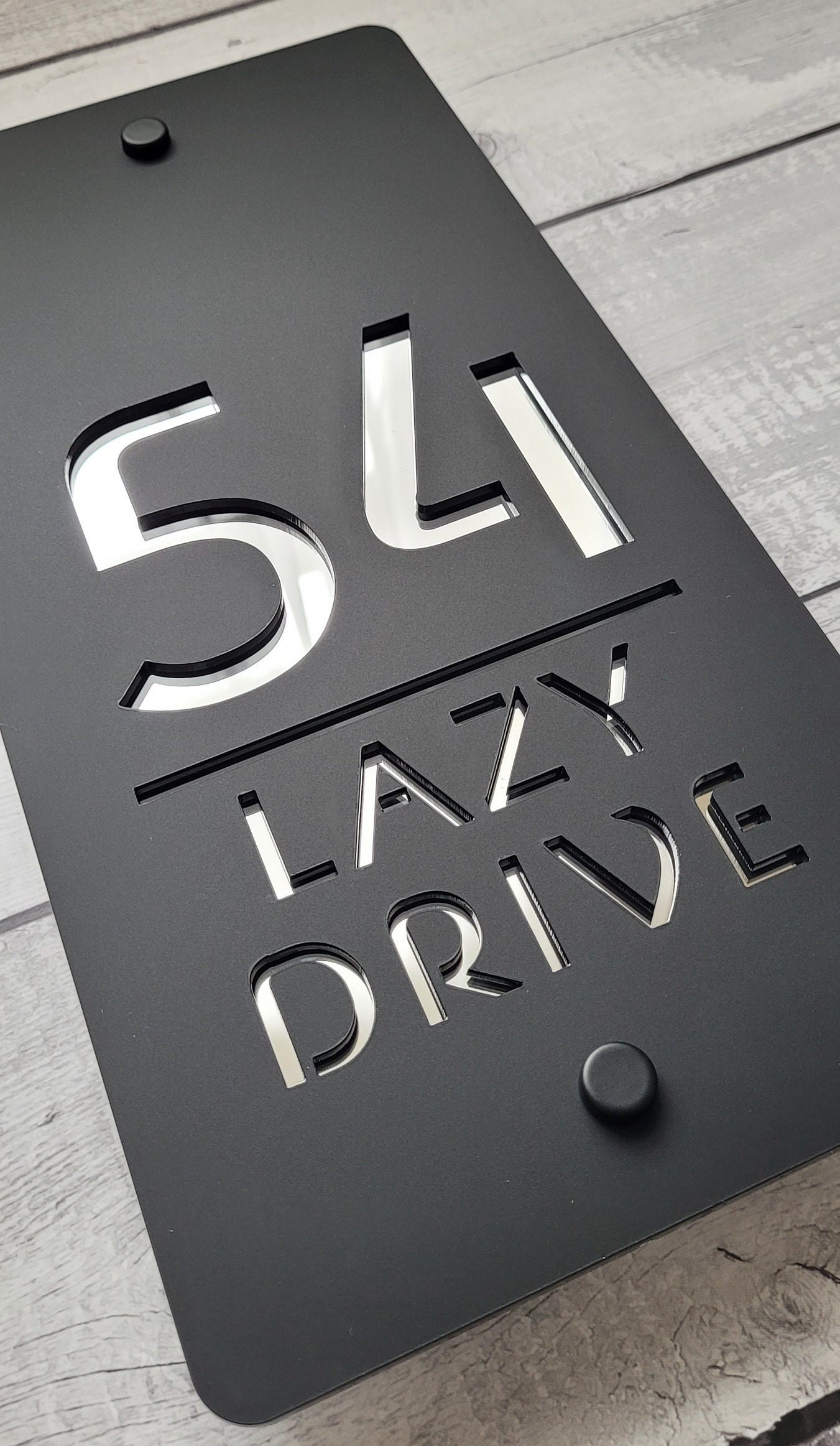 MODERN HOUSE SIGN | House Number | Vertical House Sign | 150mm X 300mm ...