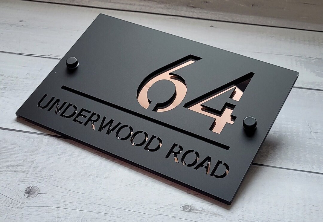 MODERN HOUSE SIGN Address Number Sign - Etsy
