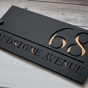 MODERN HOUSE SIGN | Rectangle House Number | 290 х 140mm | 360 X 175mm ...
