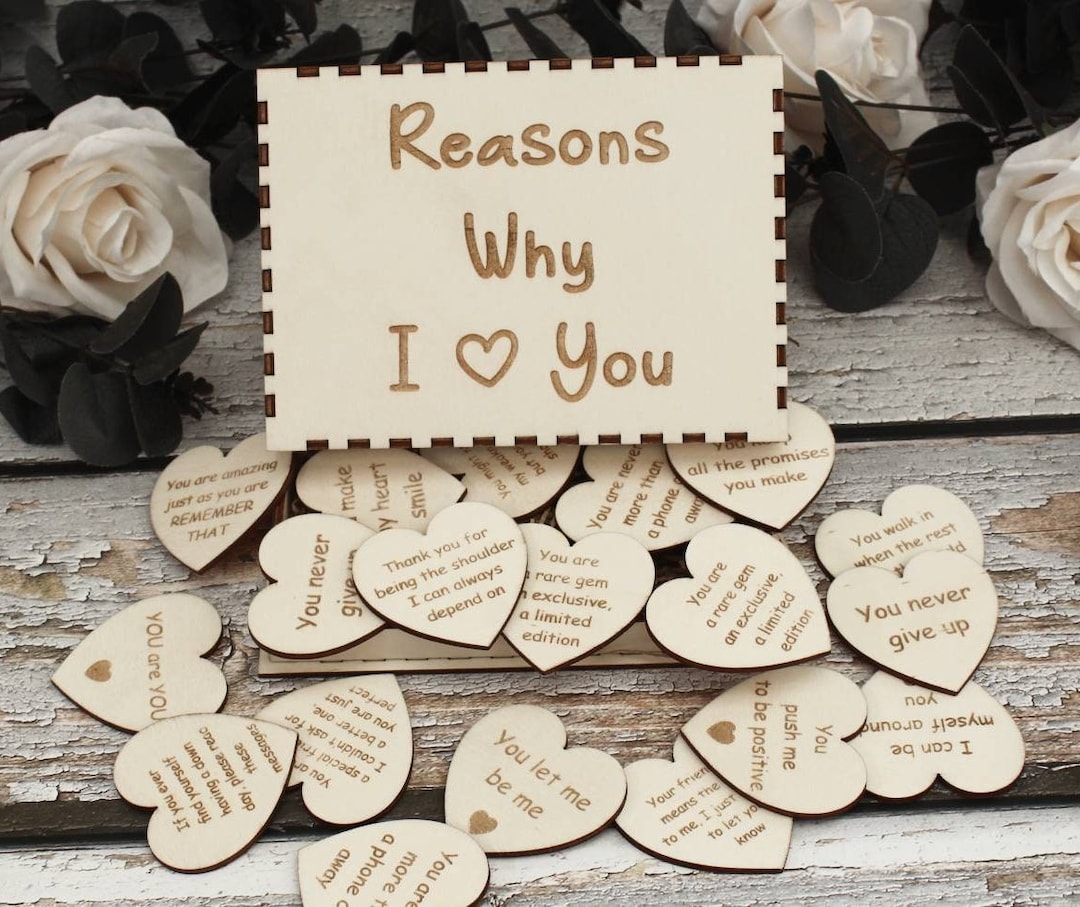 BOX WITH HEARTS Reasons Why I Love You Box Keepsake Gift - Etsy
