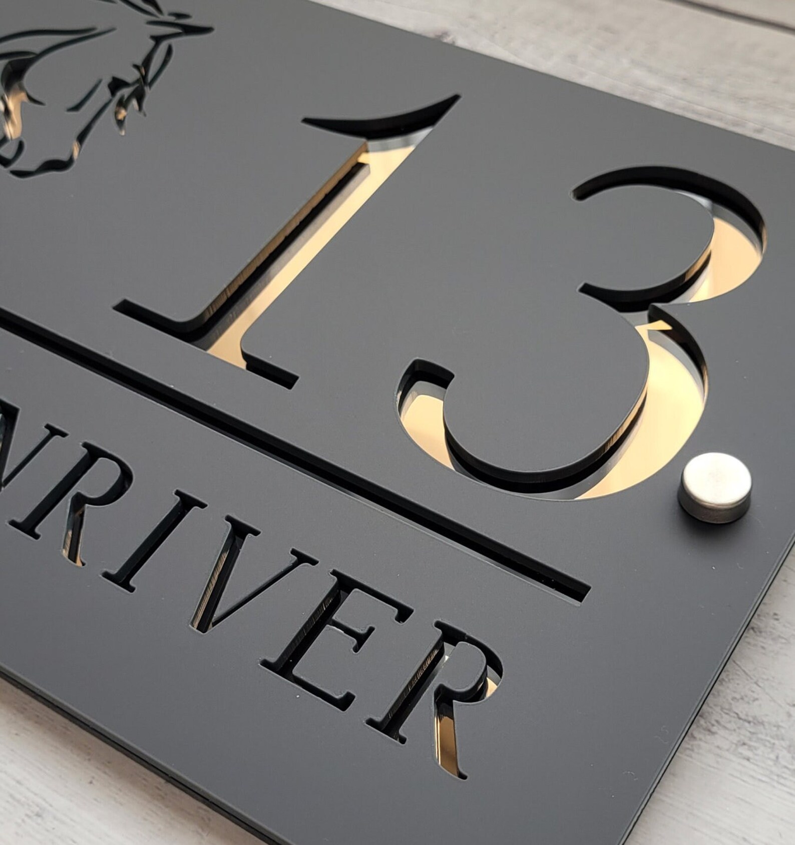 MODERN HOUSE SIGN Rectangle House Number 360 X 175mm 490 X 230mm 580 X ...