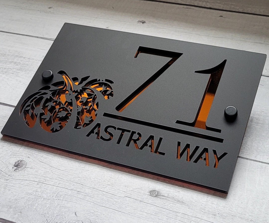 HOUSE DOOR SIGN | House Sign | Acrylic House Sign | House Number Sign ...