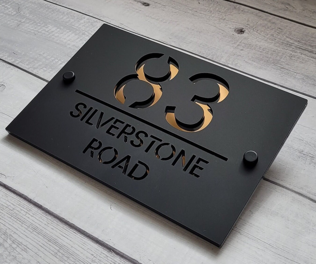 MODERN HOUSE SIGN | Address Plaque | House Number | Address Sign ...