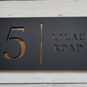 MODERN HOUSE SIGN | Rectangle House Number | 290 х 140mm | 360 X 175mm ...