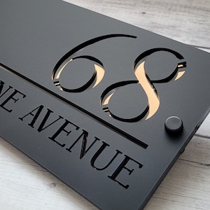 MODERN HOUSE SIGN | Rectangle House Number | 290 х 140mm | 360 X 175mm ...