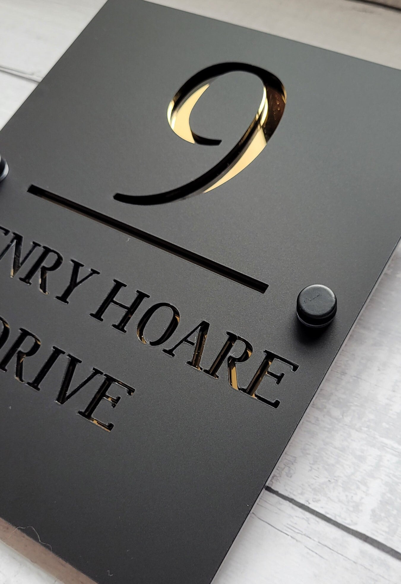 Modern Acrylic House Sign | Floating Number Address Plaque - Etsy