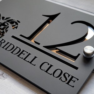 HOUSE DOOR SIGN | House Sign | Acrylic House Sign | House Number Sign ...