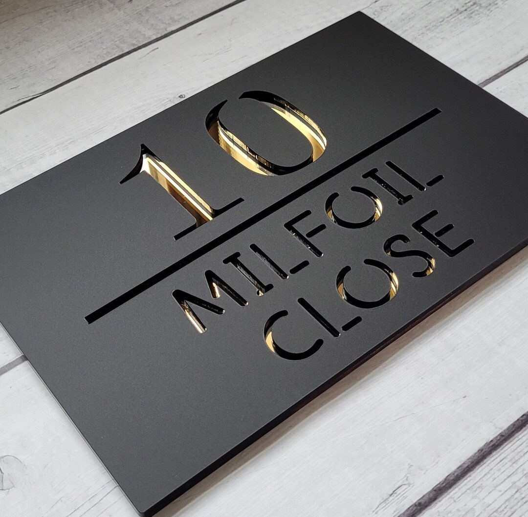 MODERN HOUSE SIGN| Address Plaque | House Sign | House Number | 230mm X ...