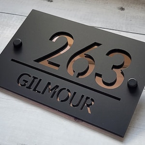 MODERN HOUSE SIGN | Address Sign | 195mm X 130mm | 230mm X 155mm ...