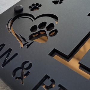 MODERN HOUSE SIGNS | Home Address Sign | Dog House Sign | 230mm X 155mm ...