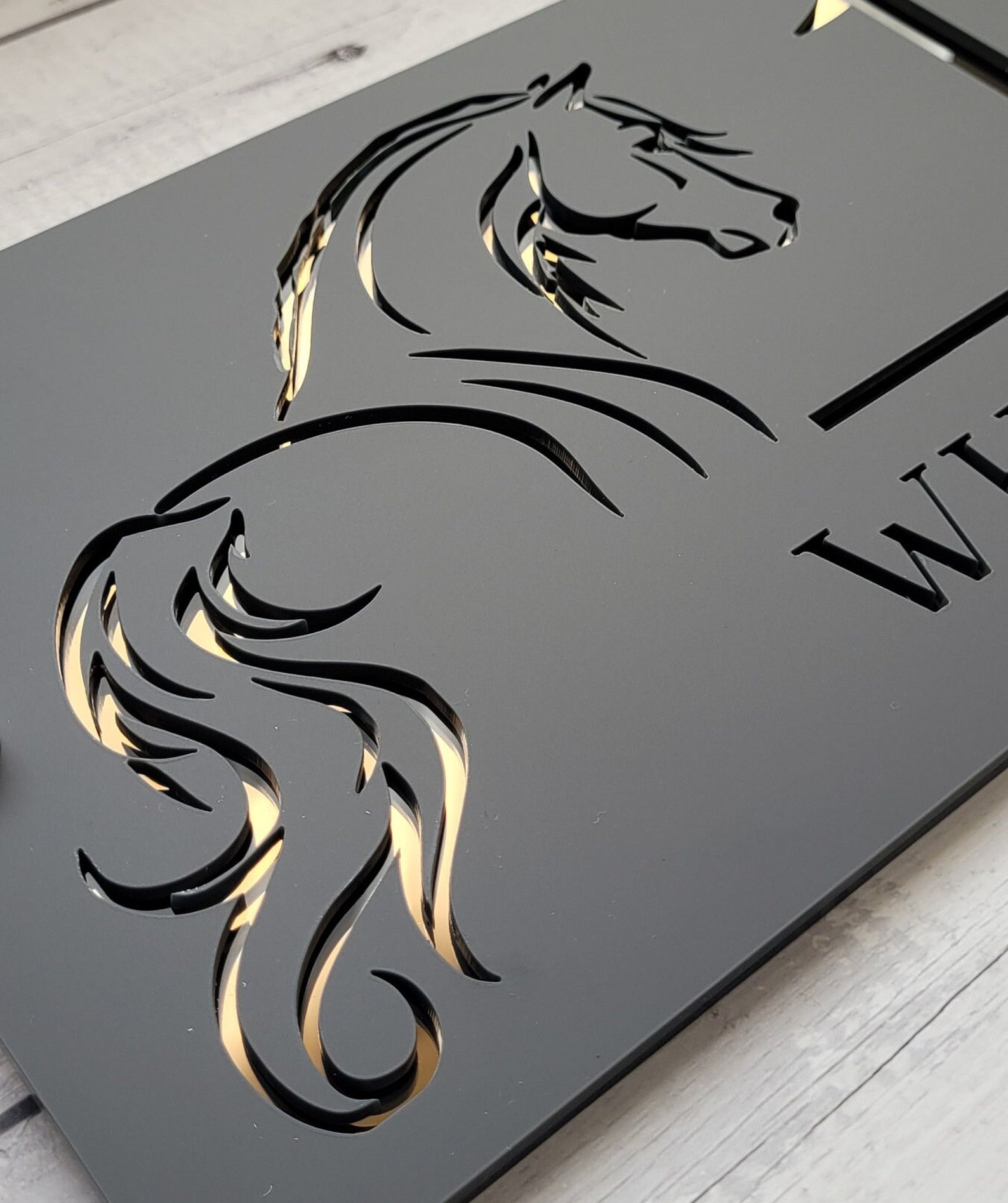 MODERN HOUSE SIGN Rectangle House Number 360 X 175mm 490 X 230mm 580 X ...