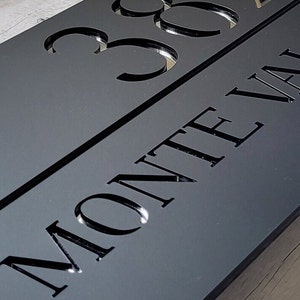 MODERN HOUSE SIGN Address Plaque 46cm X 23cm - Etsy