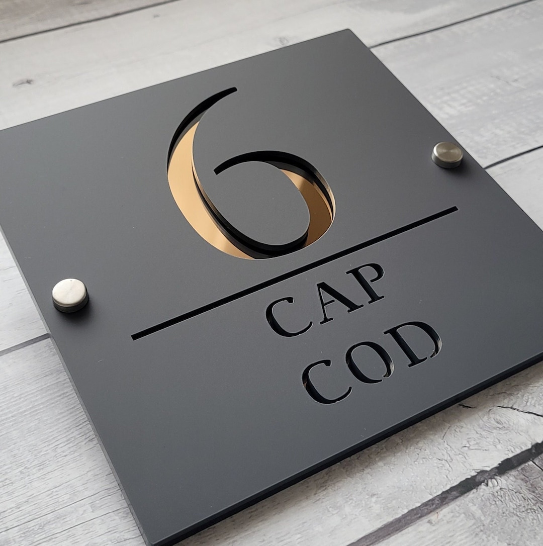 MODERN HOUSE SIGN | 180mm X 180mm | 200mm X 200mm | 250mm X 250mm ...