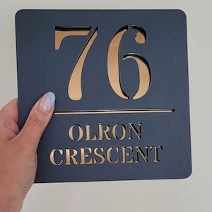 MODERN PERSONALISED HOUSE Sign | House Number | House Number Plate ...