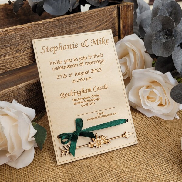 Rustic Wedding Invitations - Etsy UK
