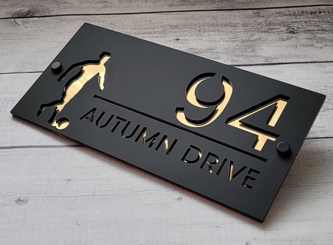 MODERN HOUSE SIGN | House Number | 290 х 140mm | 360 X 175mm | 490 X ...