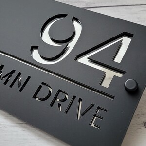 MODERN HOUSE SIGN House Number 290 х 140mm 360 X 175mm 490 X 230mm 580 ...