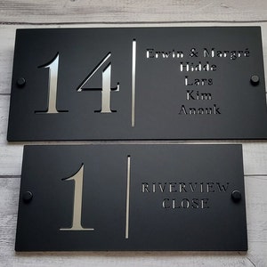 MODERN HOUSE SIGN | Rectangle House Number | 290 х 140mm | 360 X 175mm ...