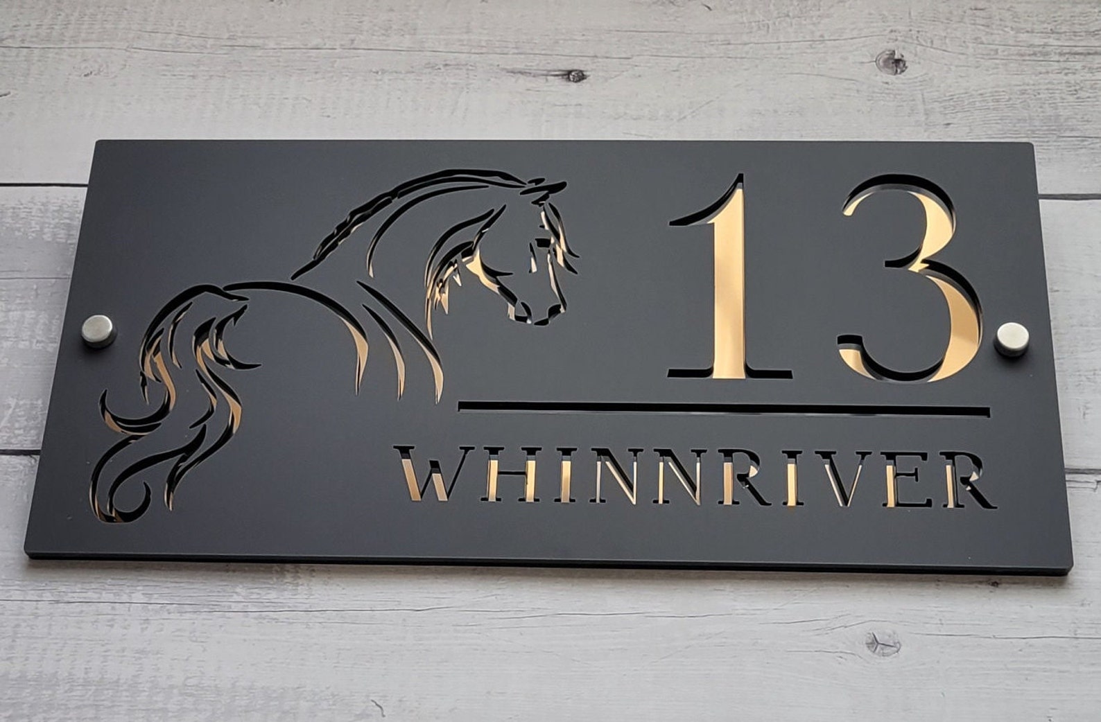 MODERN HOUSE SIGN Rectangle House Number 360 X 175mm 490 X 230mm 580 X ...