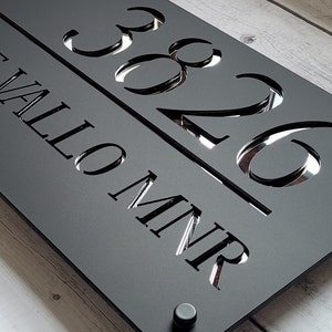 MODERN HOUSE SIGN Address Plaque 46cm X 23cm - Etsy