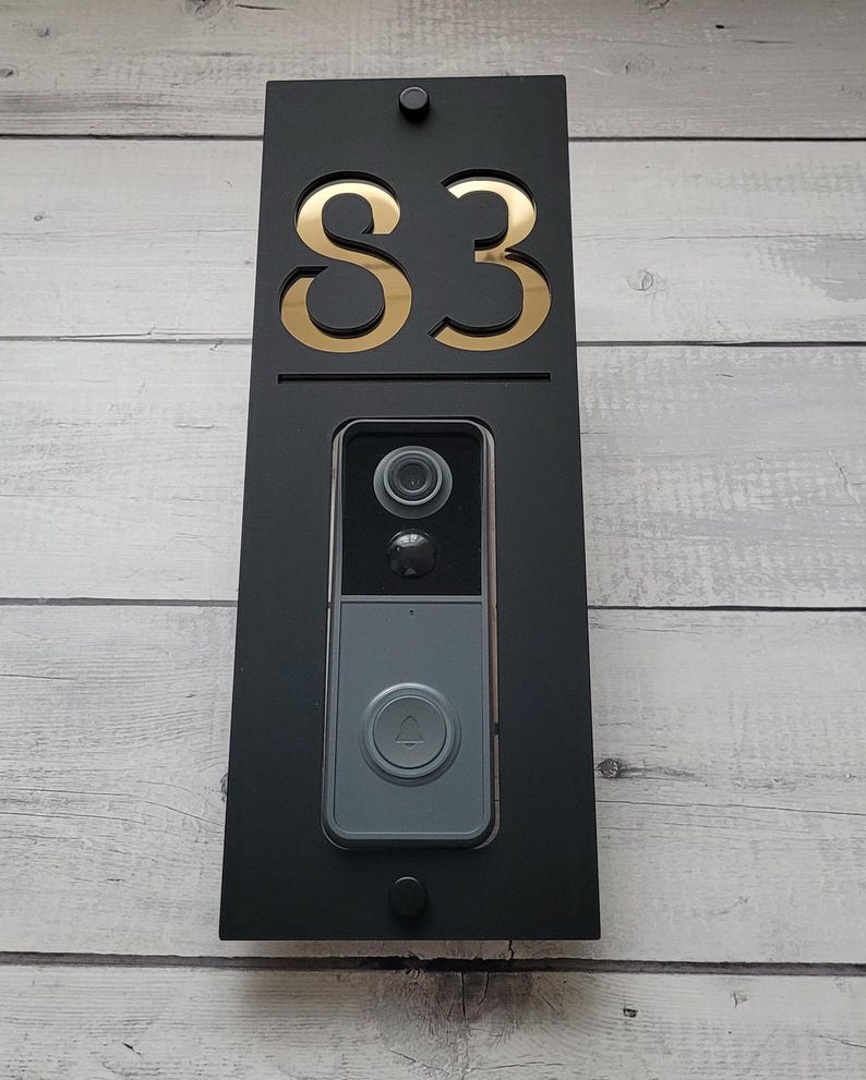 DOORBELL CAMERA SIGN | Doorbell With House Number | Wireless Video ...