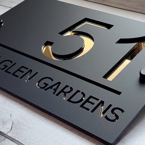 MODERN HOUSE SIGN | Address Sign | 195mm X 130mm | 230mm X 155mm ...