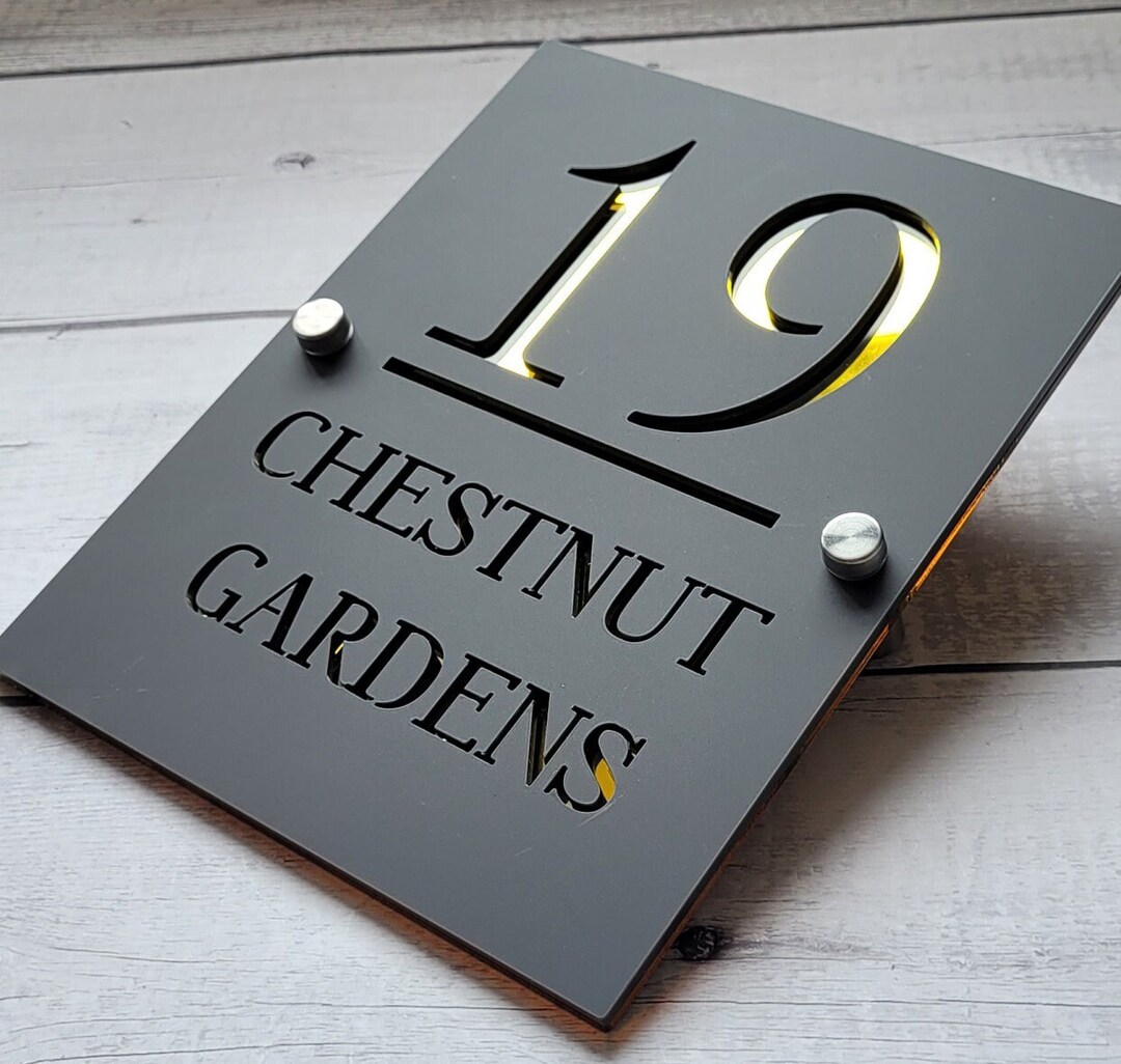 MODERN HOUSE SIGN | House Address Plaque | House Number | 160mm X 200mm ...