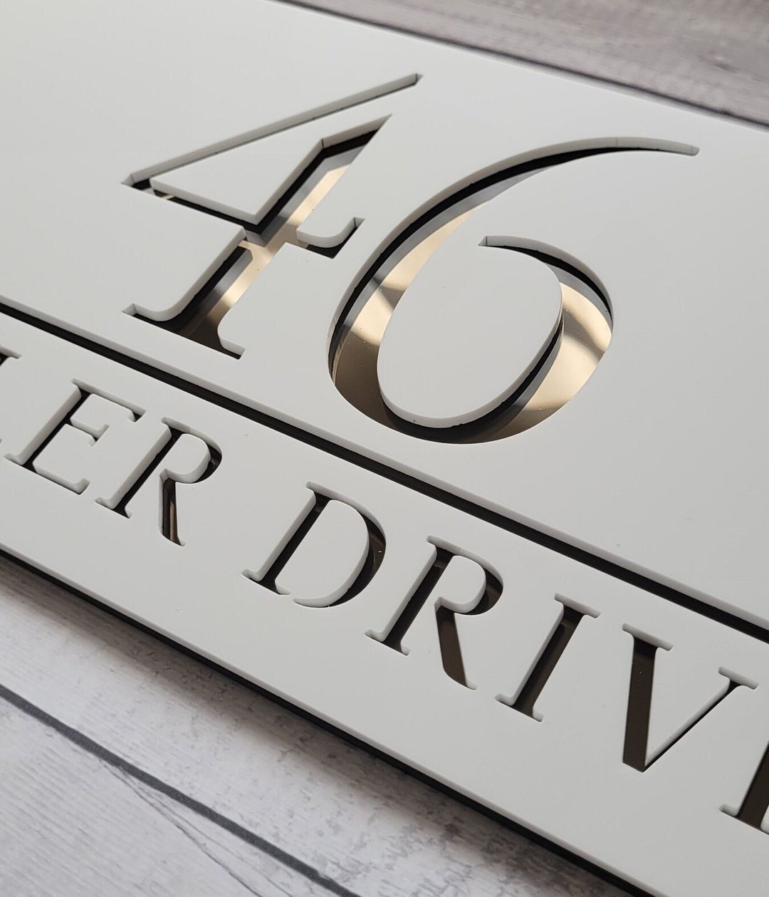 MODERN HOUSE SIGN Rectangle House Number 290 х 150mm 360 X 180mm 490 X ...