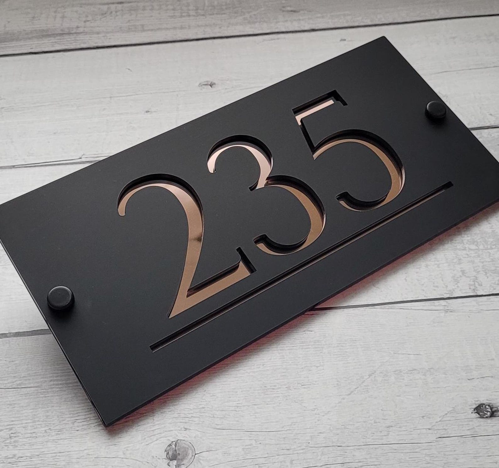 MODERN HOUSE SIGN | House Number | Number Plate | 250 X 120mm | 360 X ...
