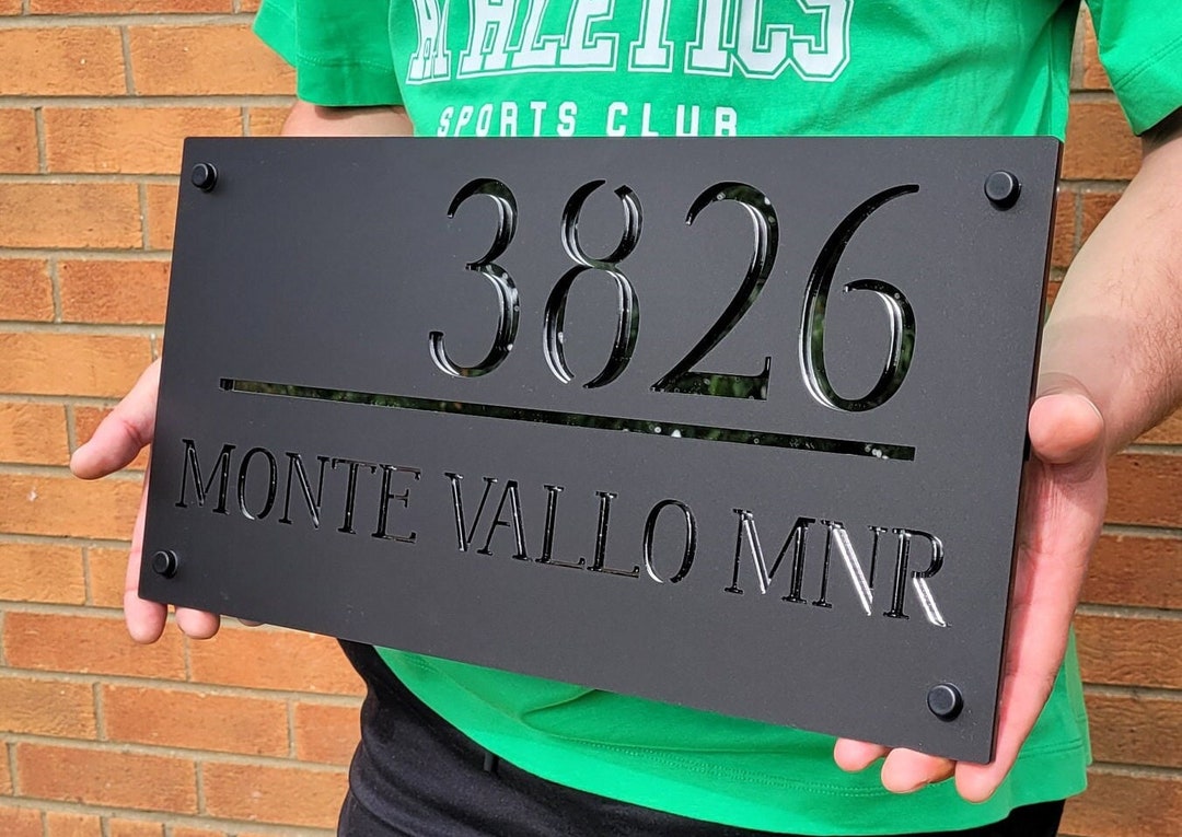 MODERN HOUSE SIGN Address Plaque 46cm X 23cm - Etsy