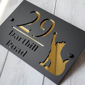 MODERN HOUSE SIGN Cat House Sign 230mm X 155mm 290mm X 190mm 38mm X ...