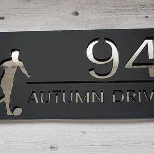MODERN HOUSE SIGN | House Number | 290 х 140mm | 360 X 175mm | 490 X ...