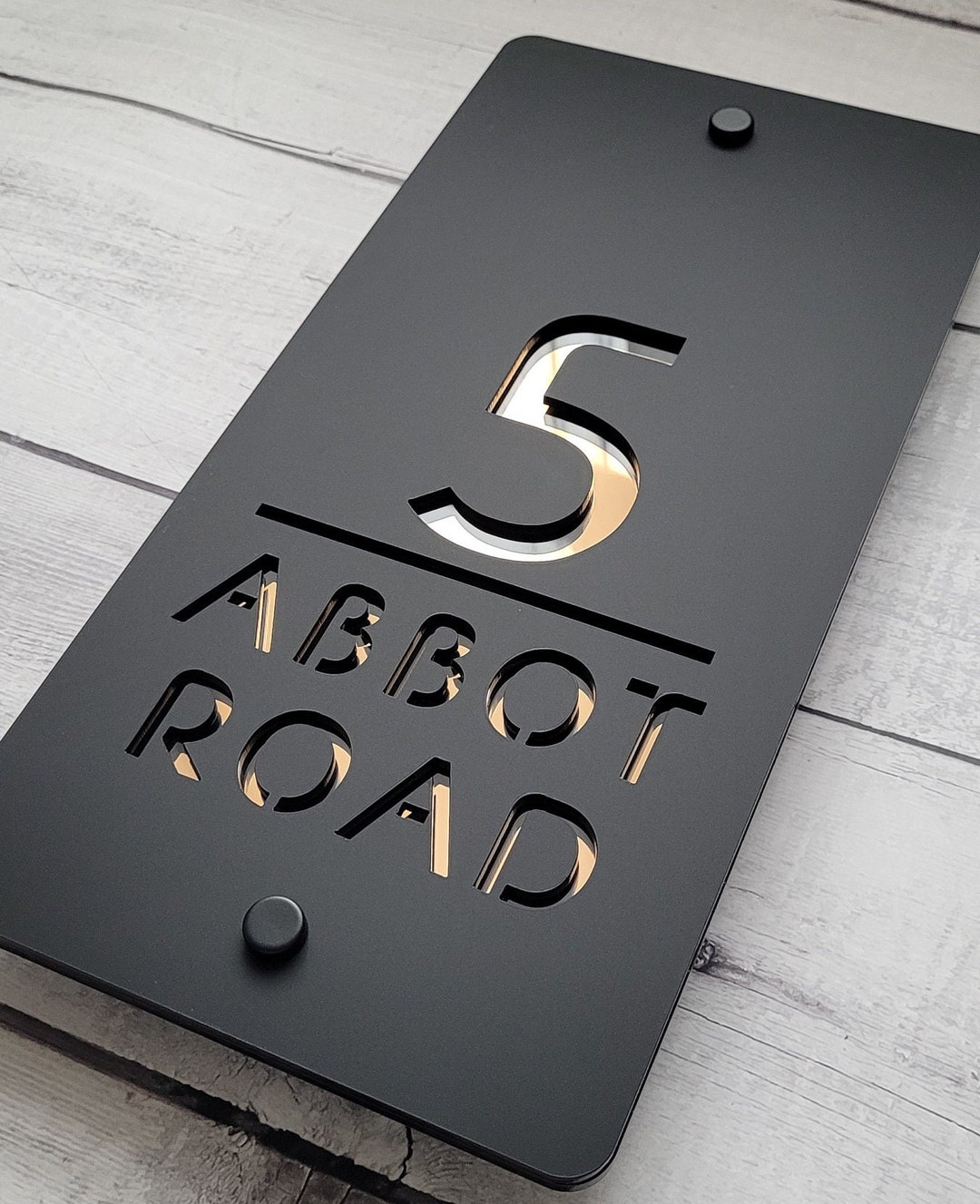 MODERN HOUSE SIGN | House Number | Vertical House Sign | 150mm X 300mm ...