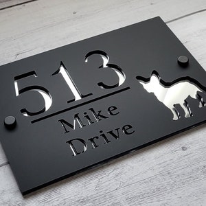 MODERN HOUSE SIGNS | Home Address Sign | Dog House Sign | 290mm X 190mm ...