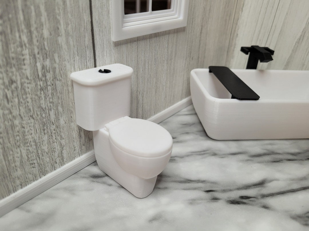 Dollhouse Toilet, 1 12 Scale Miniatures, Model Building & Diorama ...