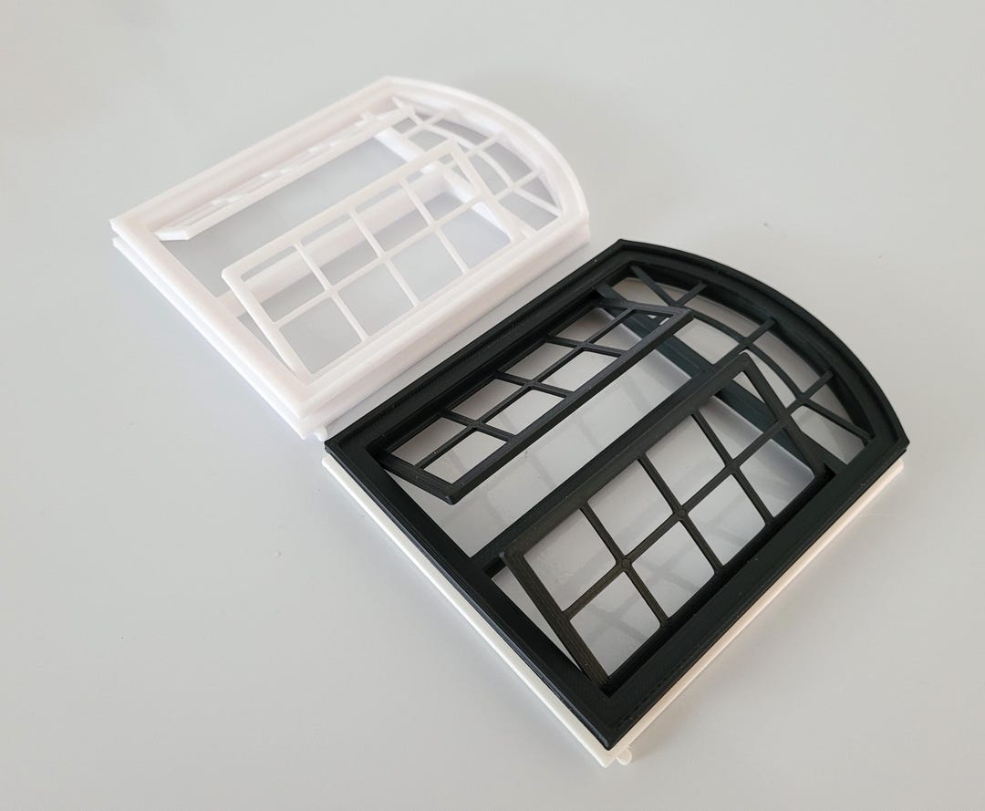 Arch Top Swing Open Window, 1:12 Scale Custom 3d Print for Diorama or ...