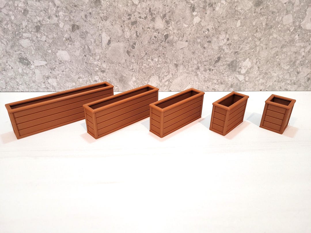 Dollhouse Planter Box 3d Printing Files (STL) | 1 12 Scale Miniatures ...