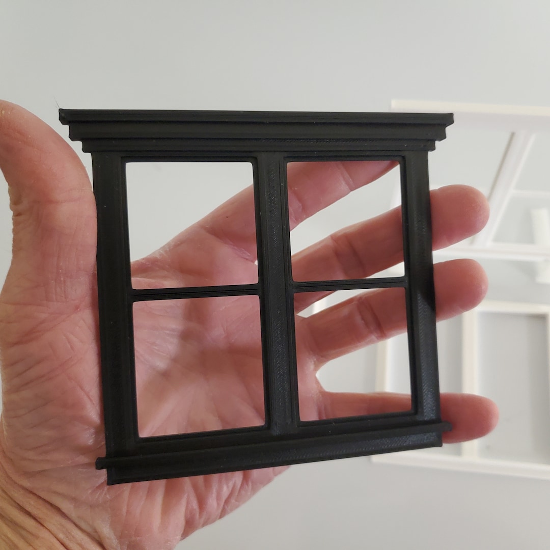 Dollhouse Miniature Windows - Tiny House Diorama Supplies, Colonial 1: ...