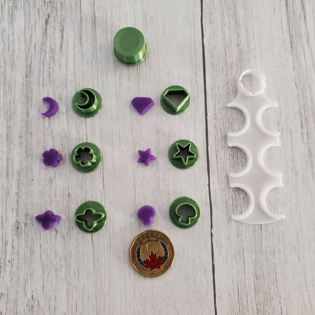 Micro Clay Cutter Set 3d Printed Mini Clay Cutters Set With - Etsy