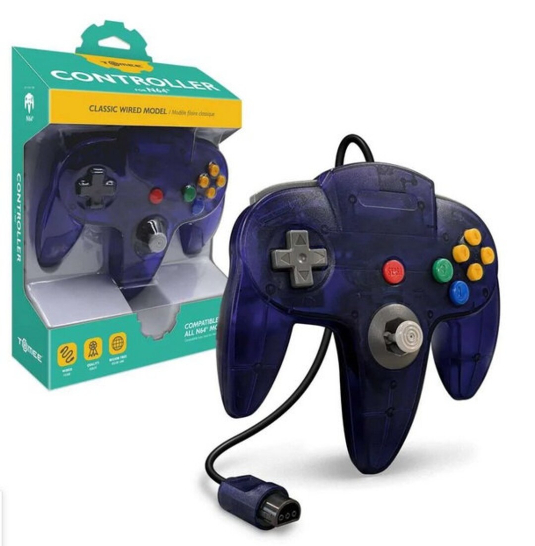 N64 Classic Controller Purple Color Original Design for N64 Game System ...
