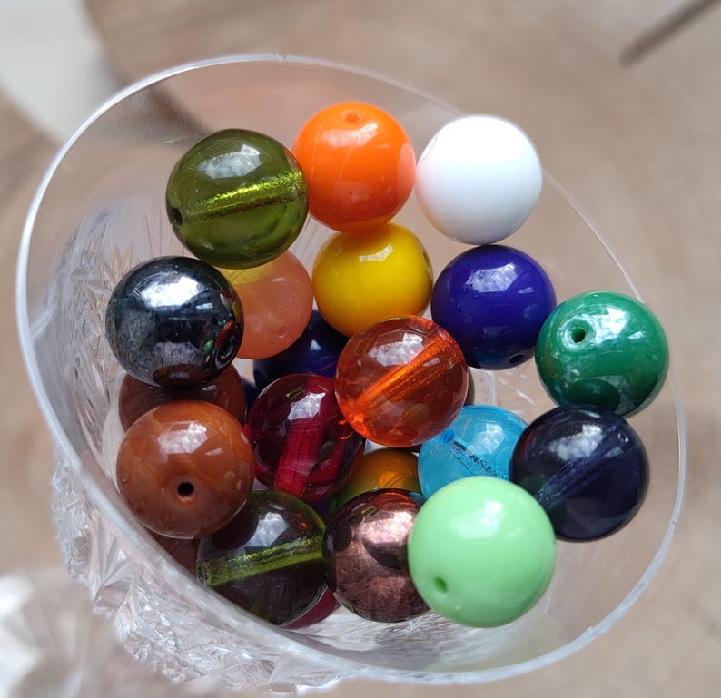 10mm Czech Glass Bead Mix, Round Soup Beads, Bohemian Craft Beads - Etsy